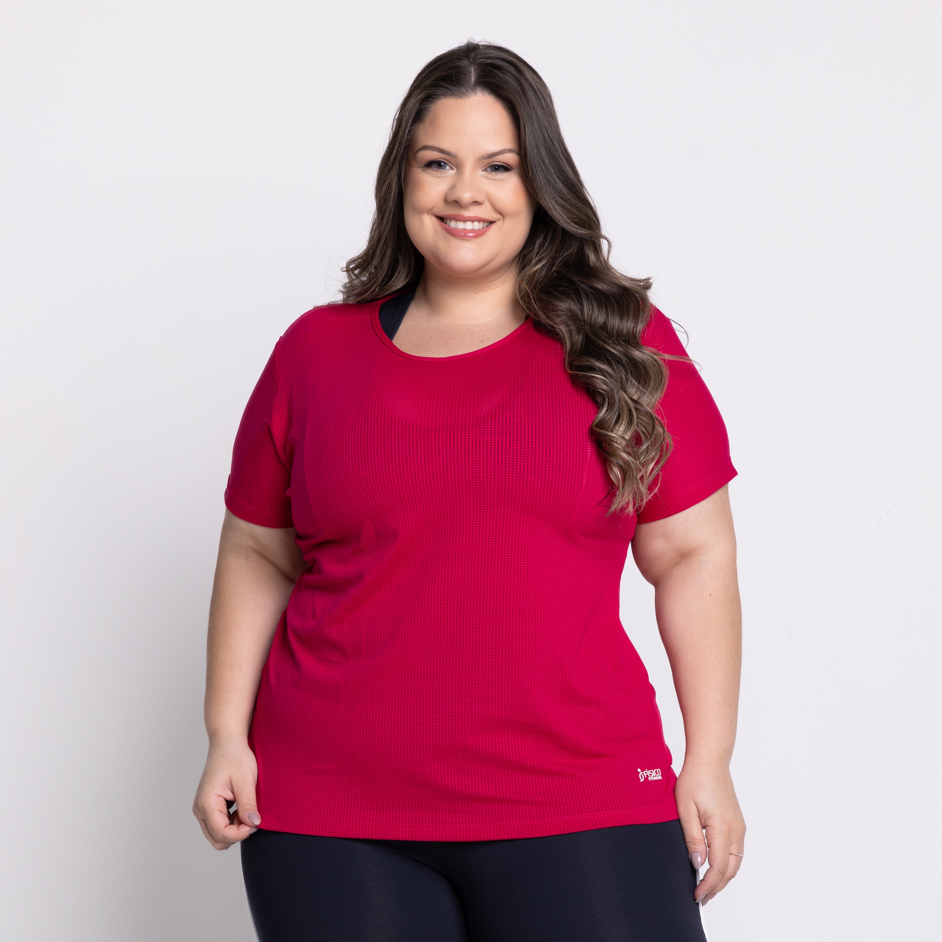 Blusa Plus Size Feminina T-shirt Tela Dry Fit Básica Verônica - Físico ...