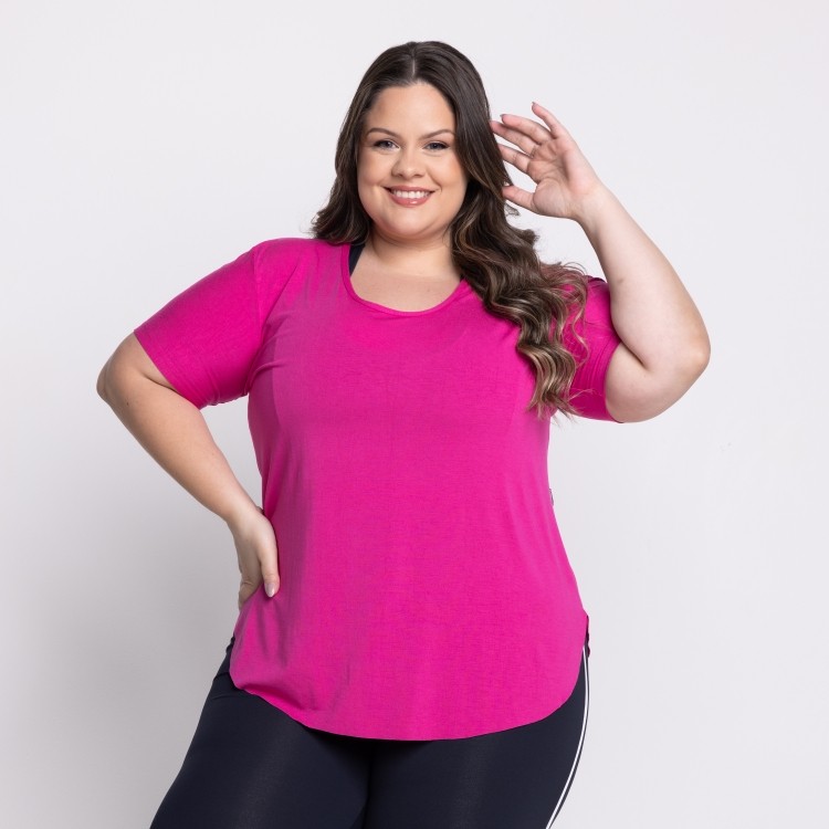 Blusa Tapa Bumbum com Silk Karina Plus Size - Físico Fitness