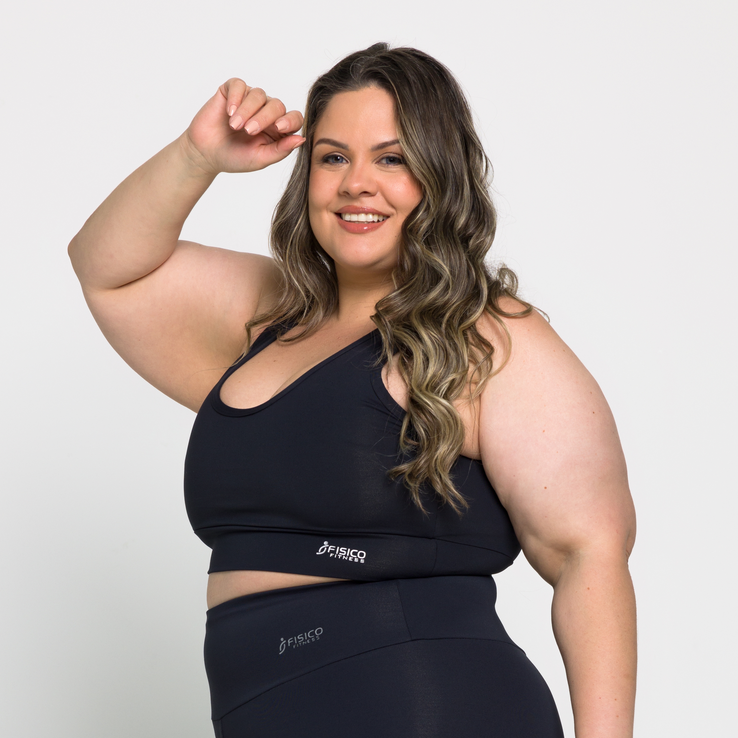 Top Plus Size Fitness Básico Com Bojo Removível Nadador - Físico Fitness
