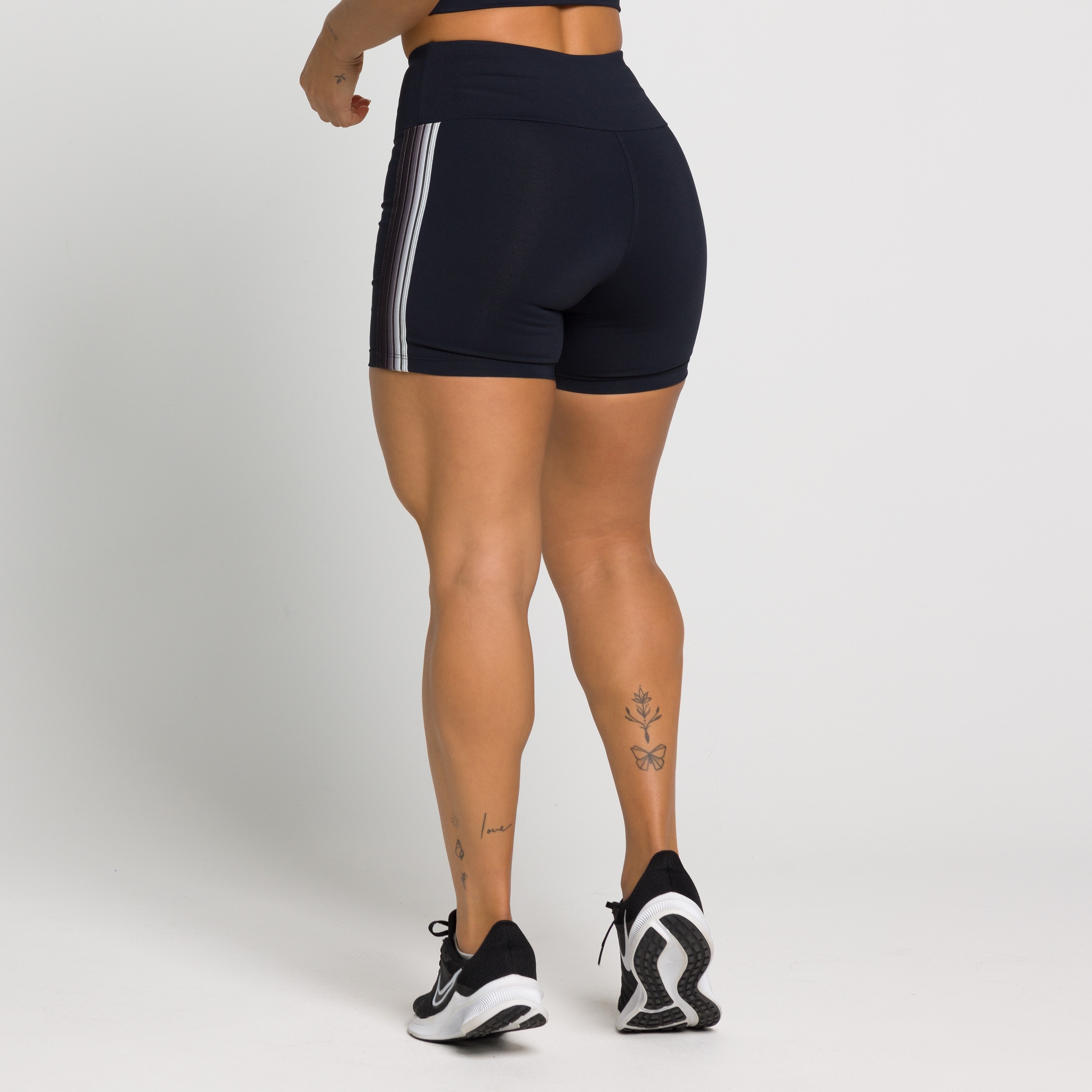 Short Fitness Sarah com Faixa Lateral em Elástico Degradê - Físico Fitness