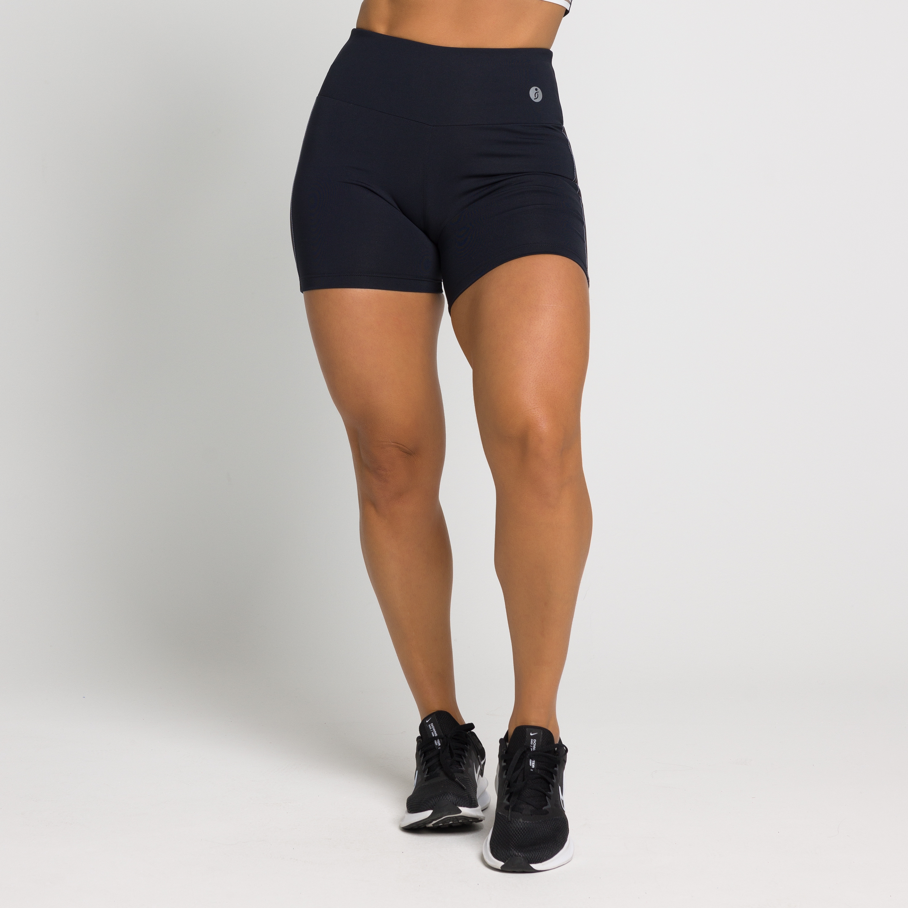 Short Fitness Sarah com Faixa Lateral em Elástico Degradê - Físico Fitness