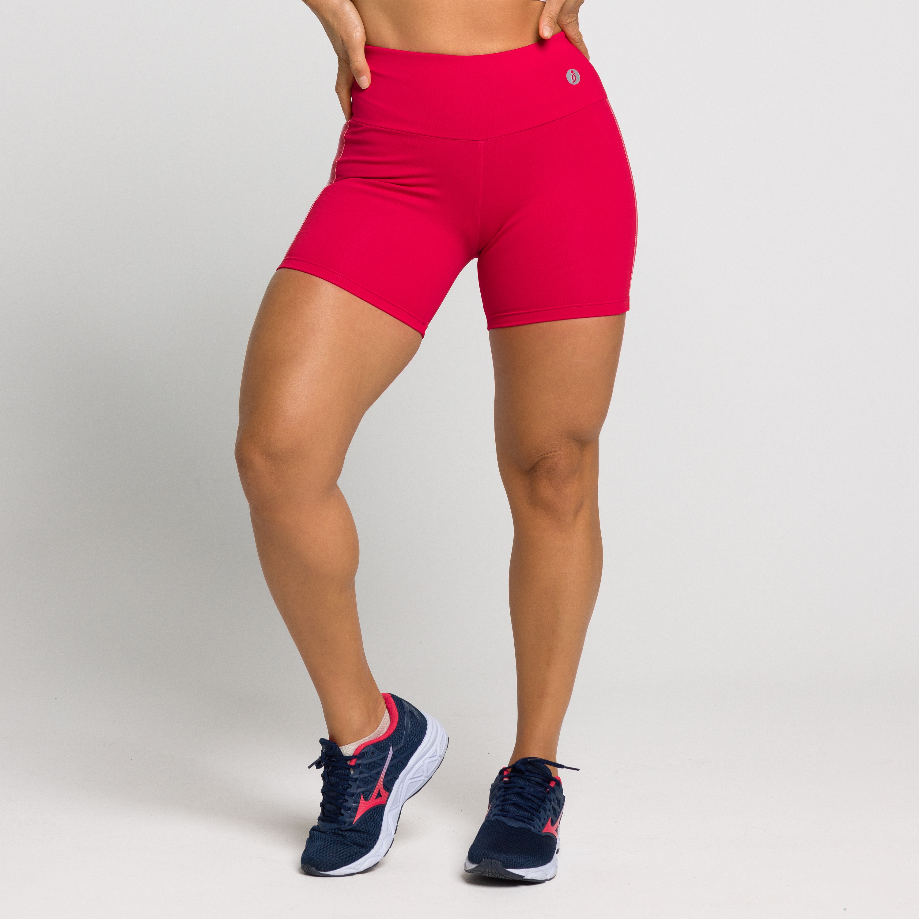 Short Fitness Sarah com Faixa Lateral em Elástico Degradê - Físico Fitness