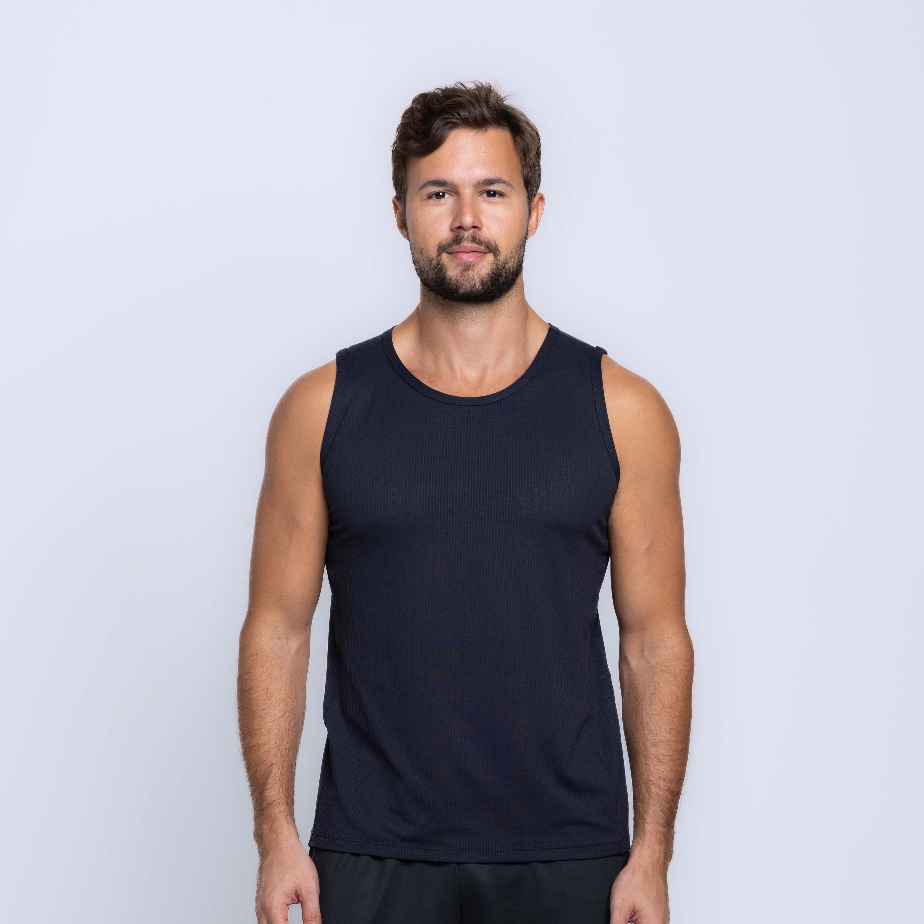 Regata Masculina Com Recortes Dry Fit - Físico Fitness