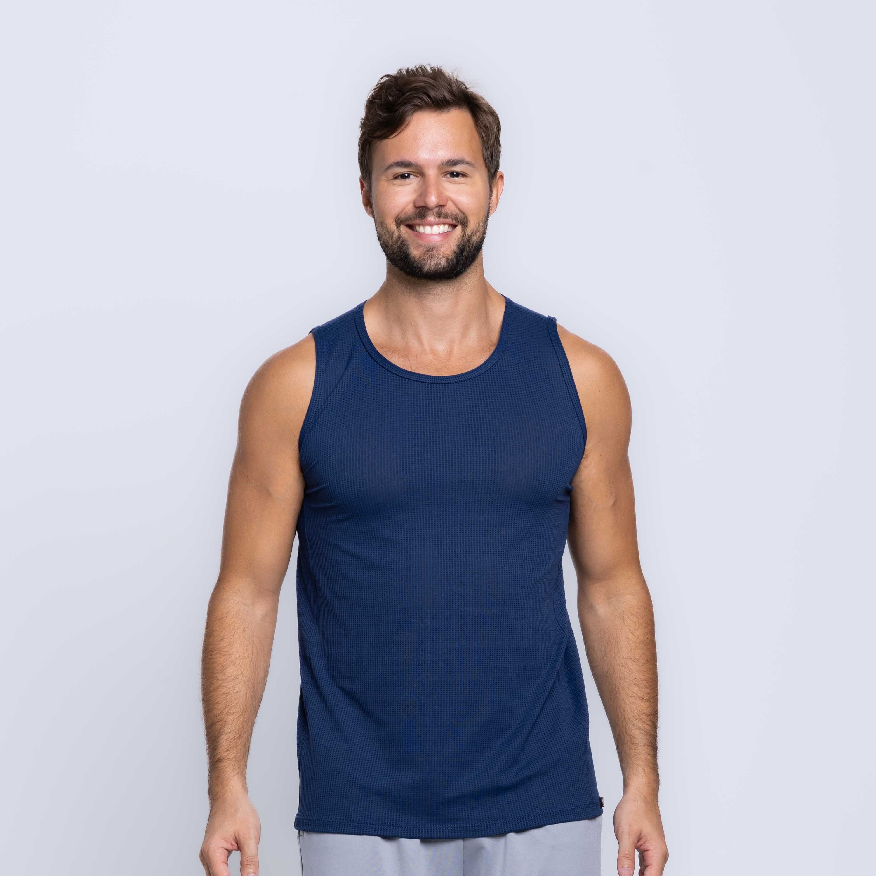 Regata Masculina Com Recortes Dry Fit - Físico Fitness