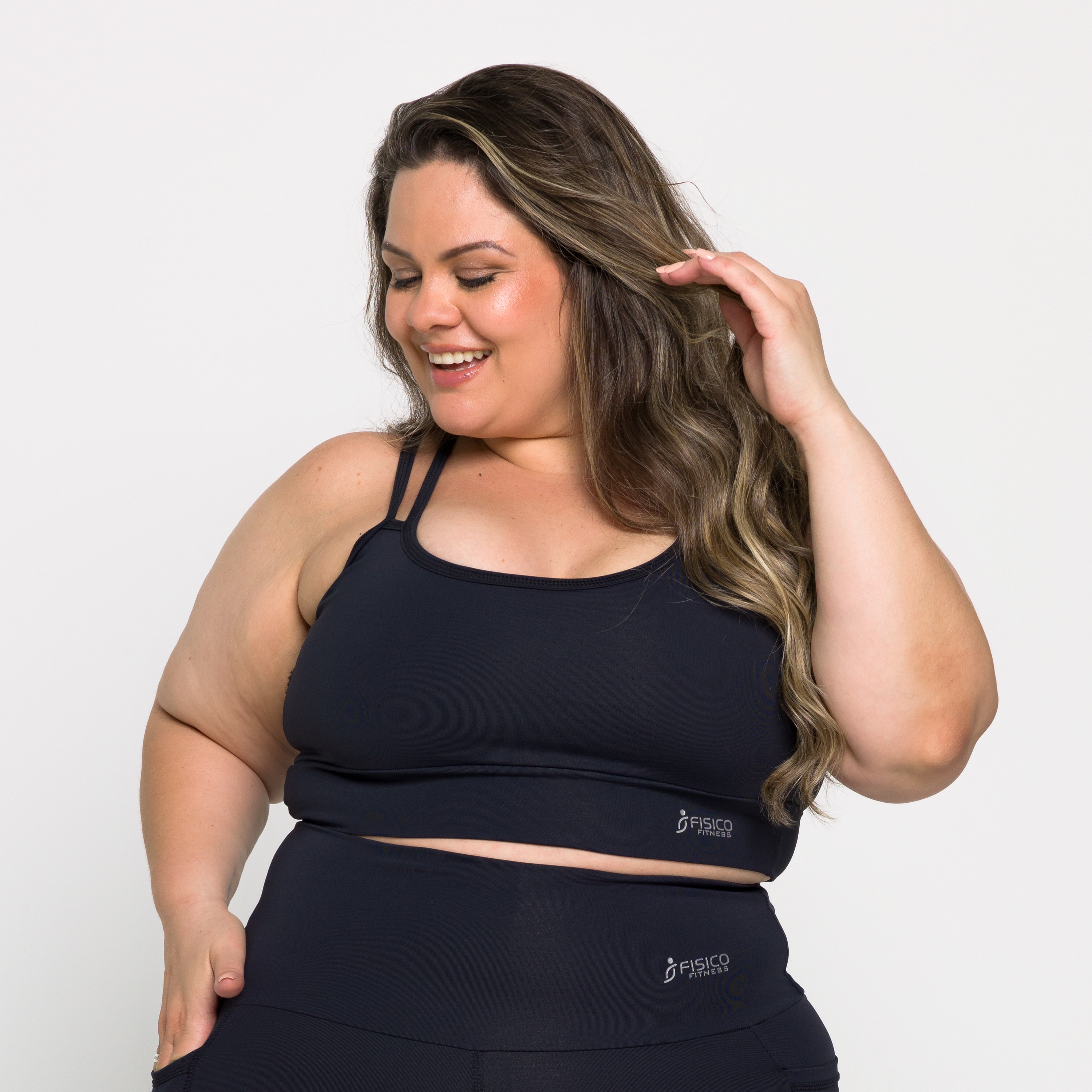 Top Caroline Plus Size em Poliamida - Físico Fitness