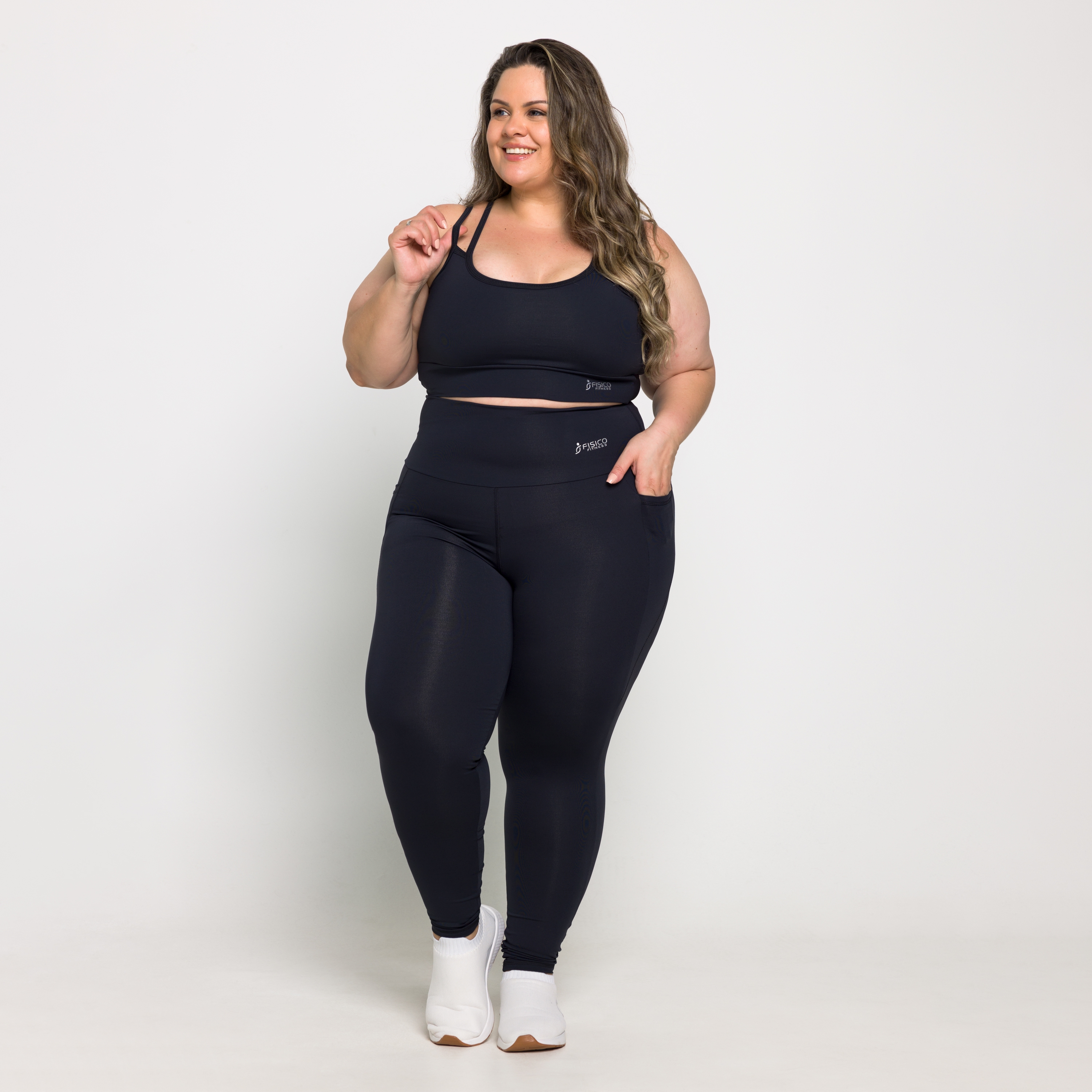 Top Caroline Plus Size em Poliamida - Físico Fitness
