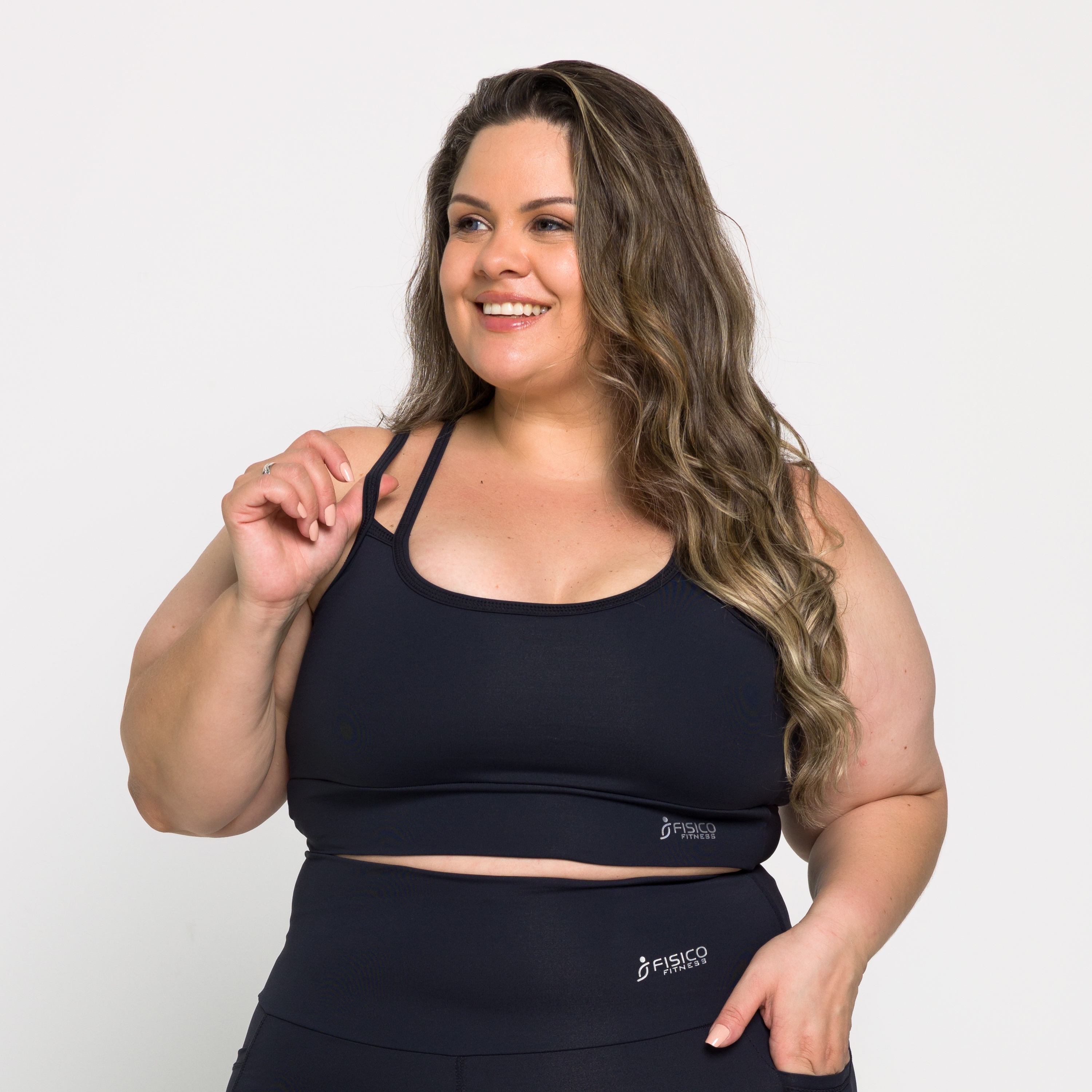 Top Caroline Plus Size em Poliamida - Físico Fitness