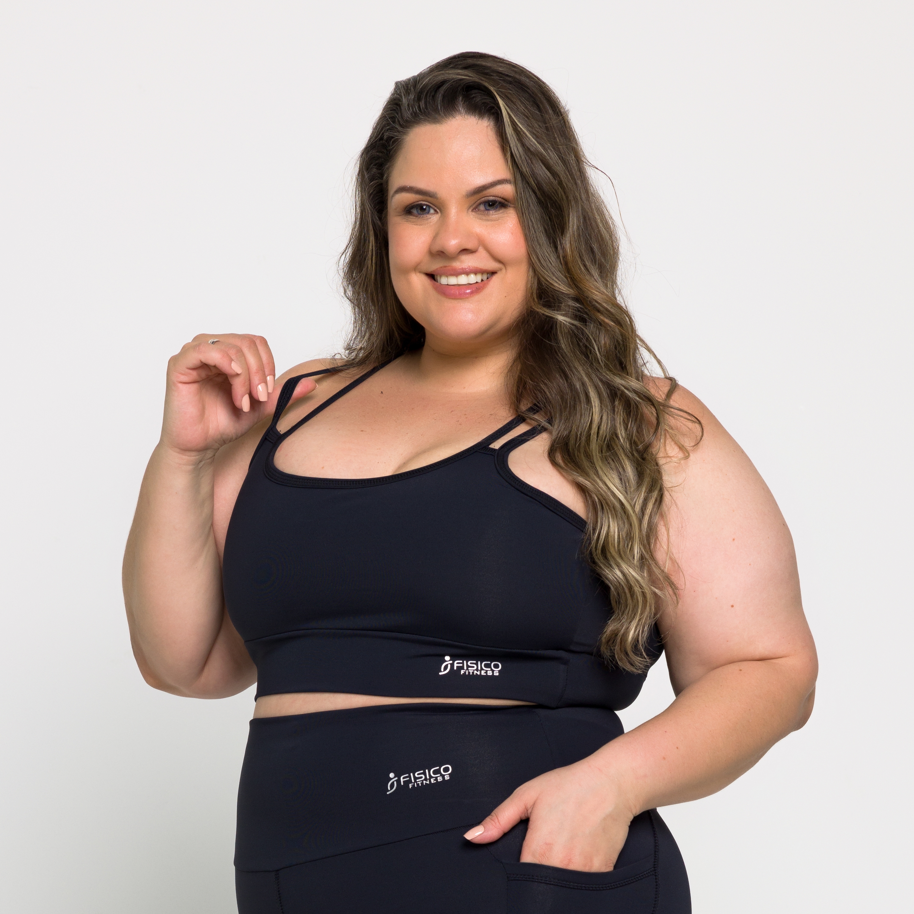 Top Caroline Plus Size em Poliamida - Físico Fitness
