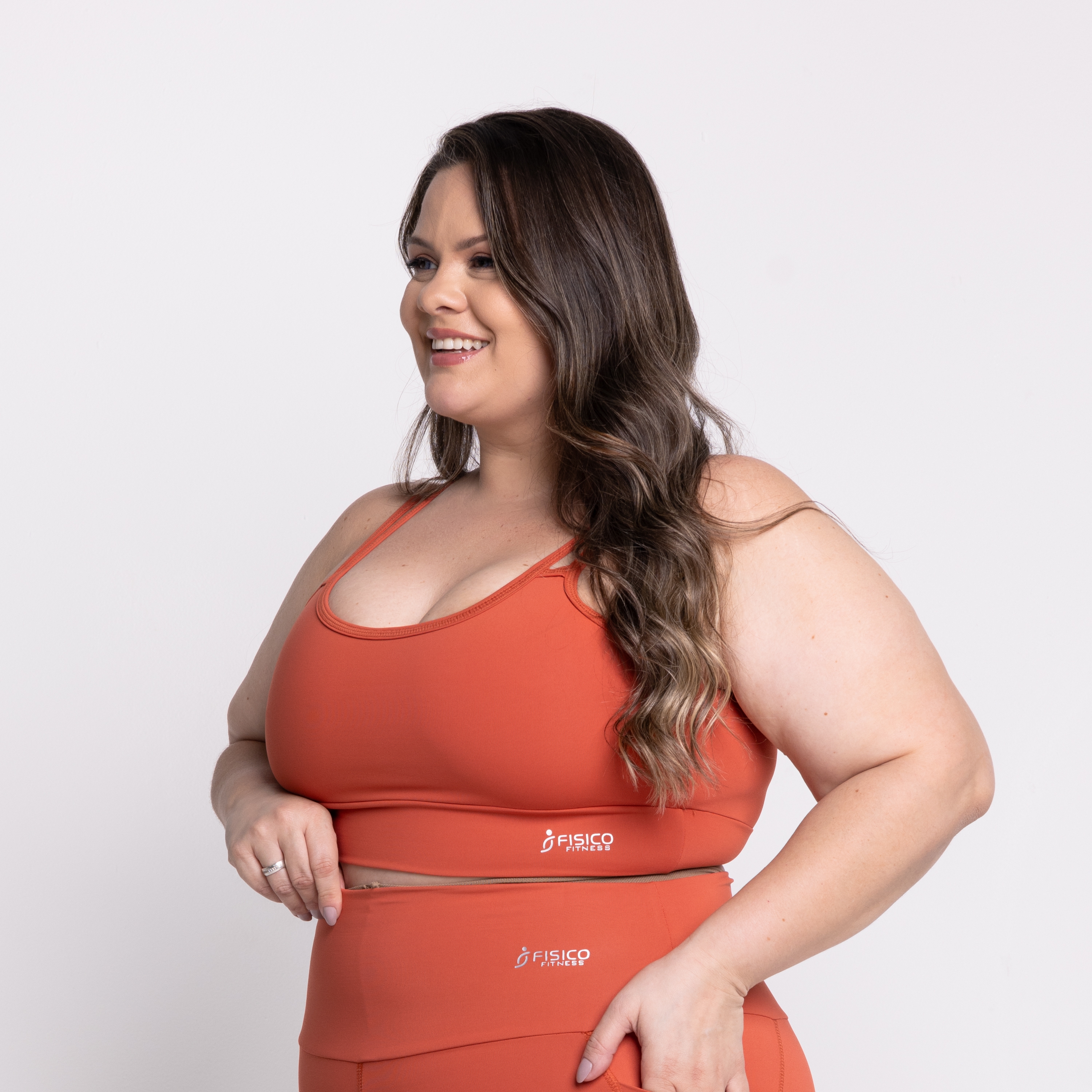 Top Caroline Plus Size em Poliamida - Físico Fitness