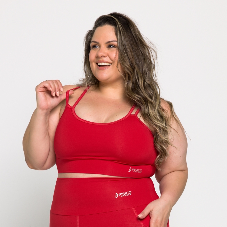 Top Caroline Plus Size em Poliamida - Físico Fitness