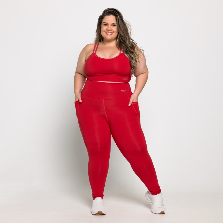 Top Caroline Plus Size em Poliamida - Físico Fitness