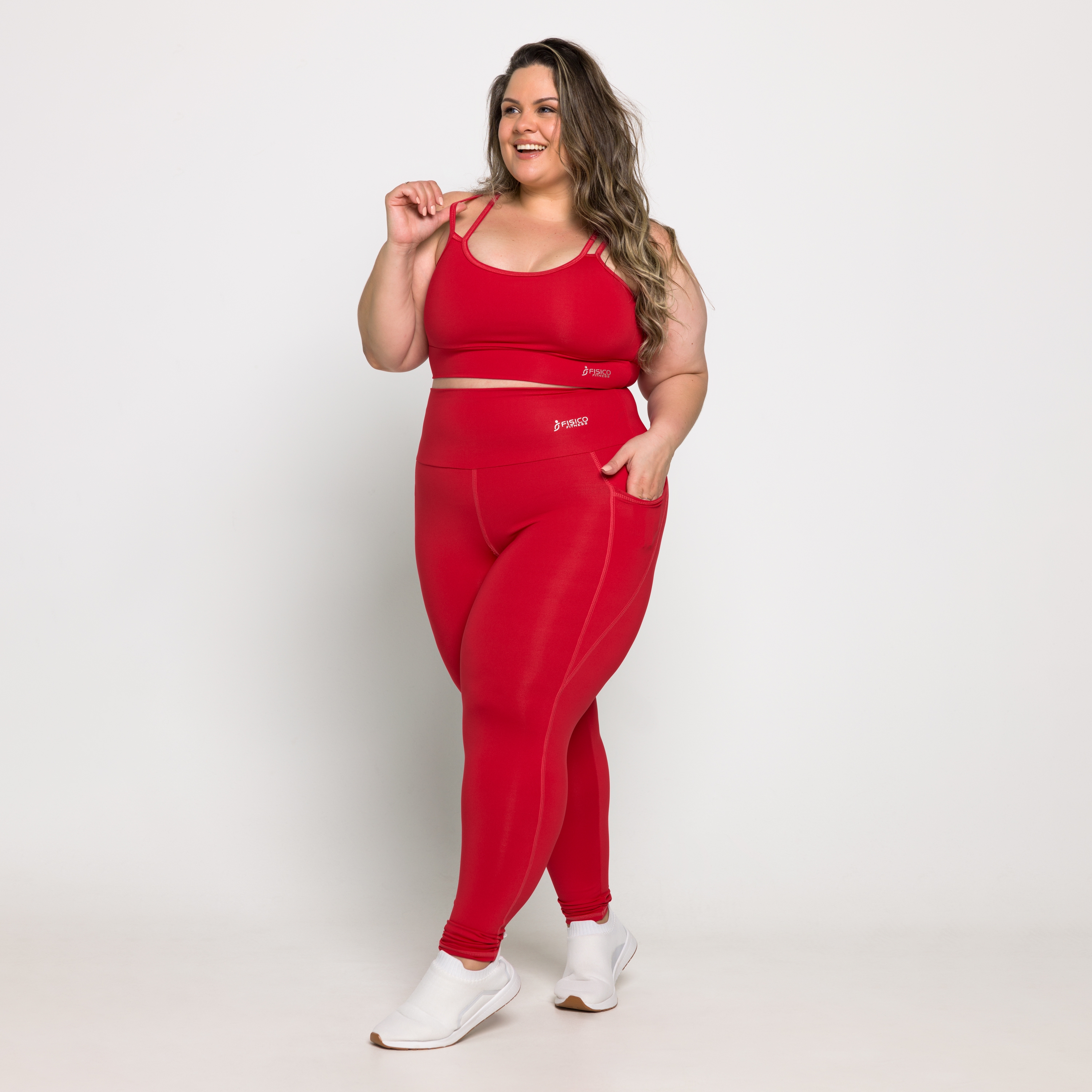Top Caroline Plus Size em Poliamida - Físico Fitness