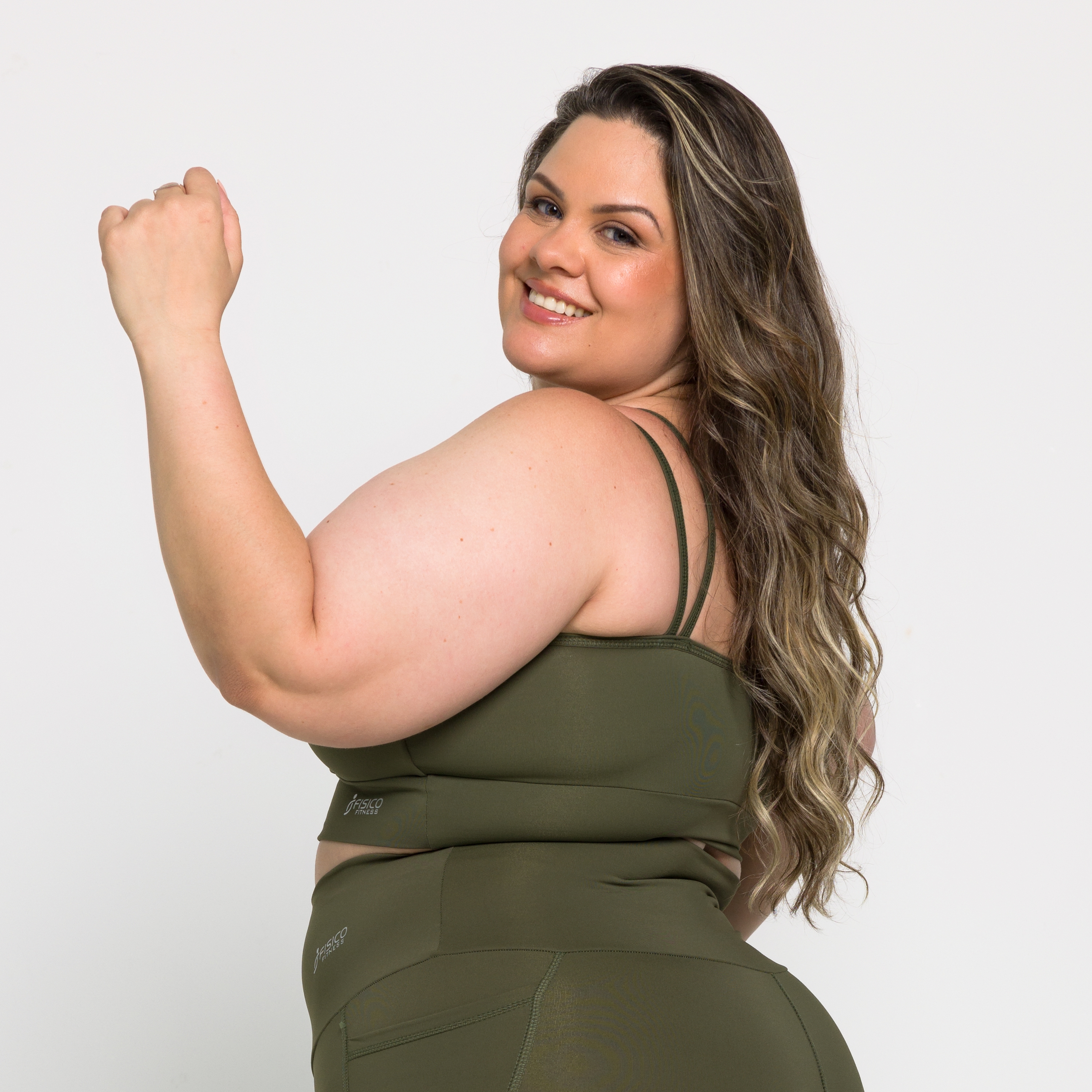 Top Caroline Plus Size em Poliamida - Físico Fitness