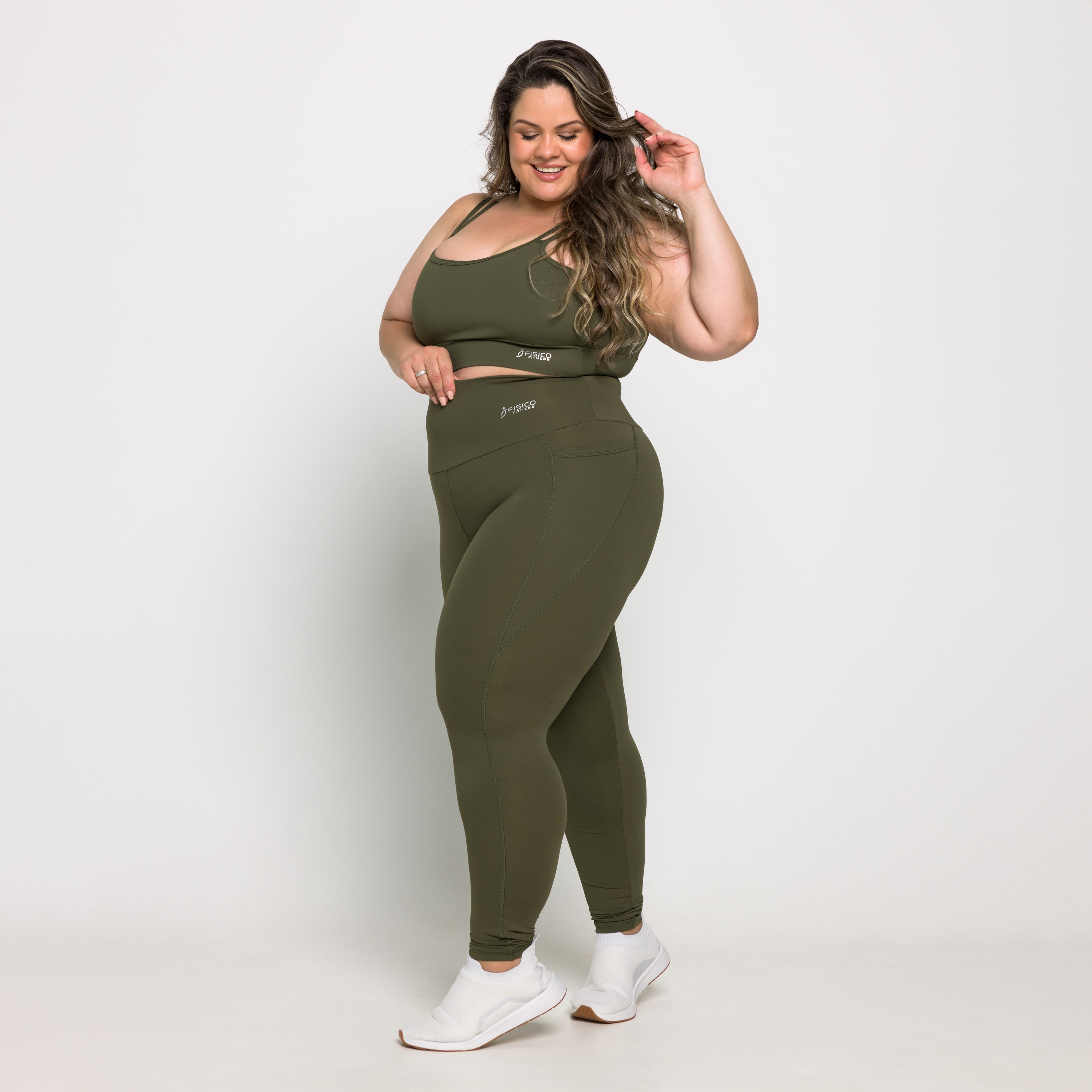 Top Caroline Plus Size em Poliamida - Físico Fitness