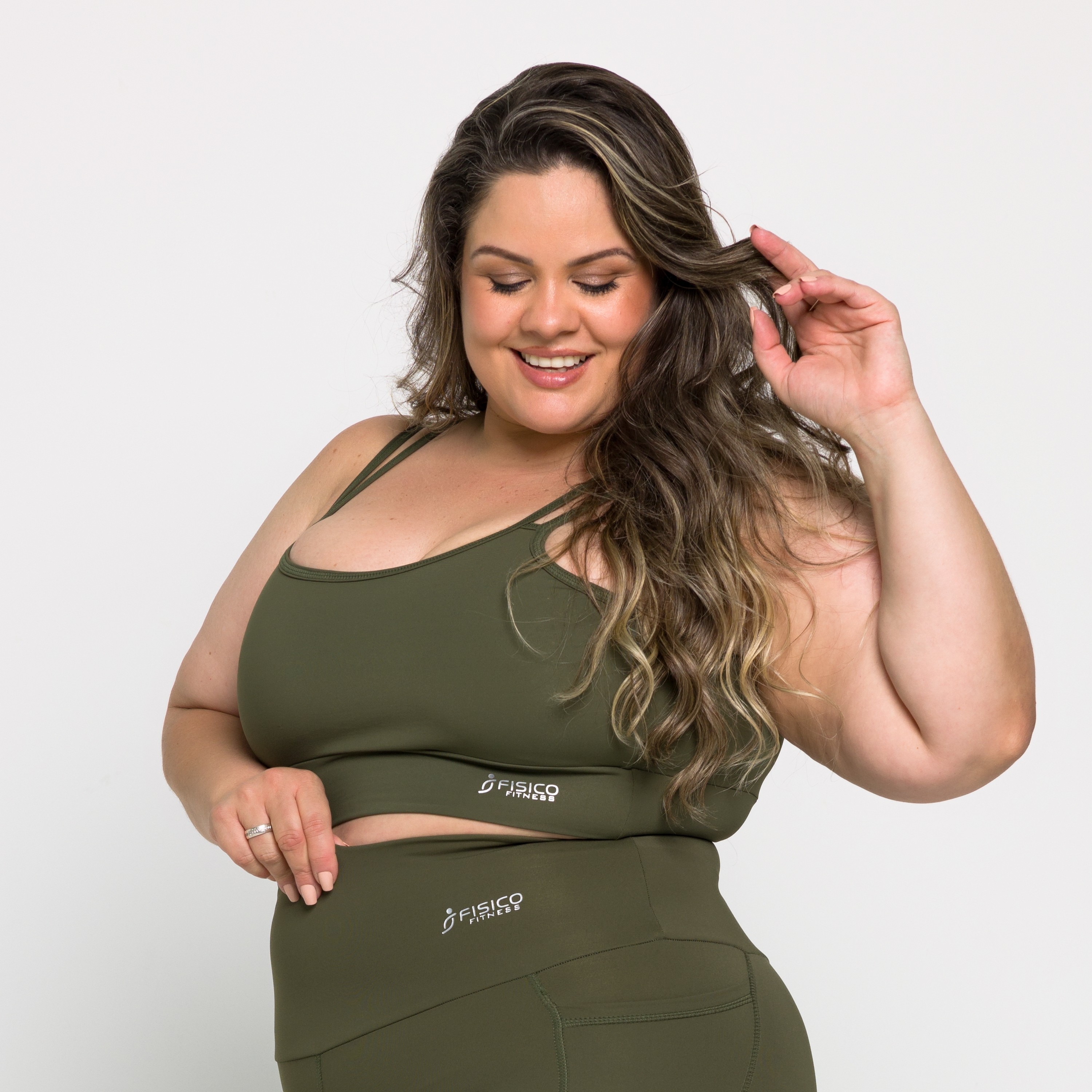 Top Caroline Plus Size em Poliamida - Físico Fitness