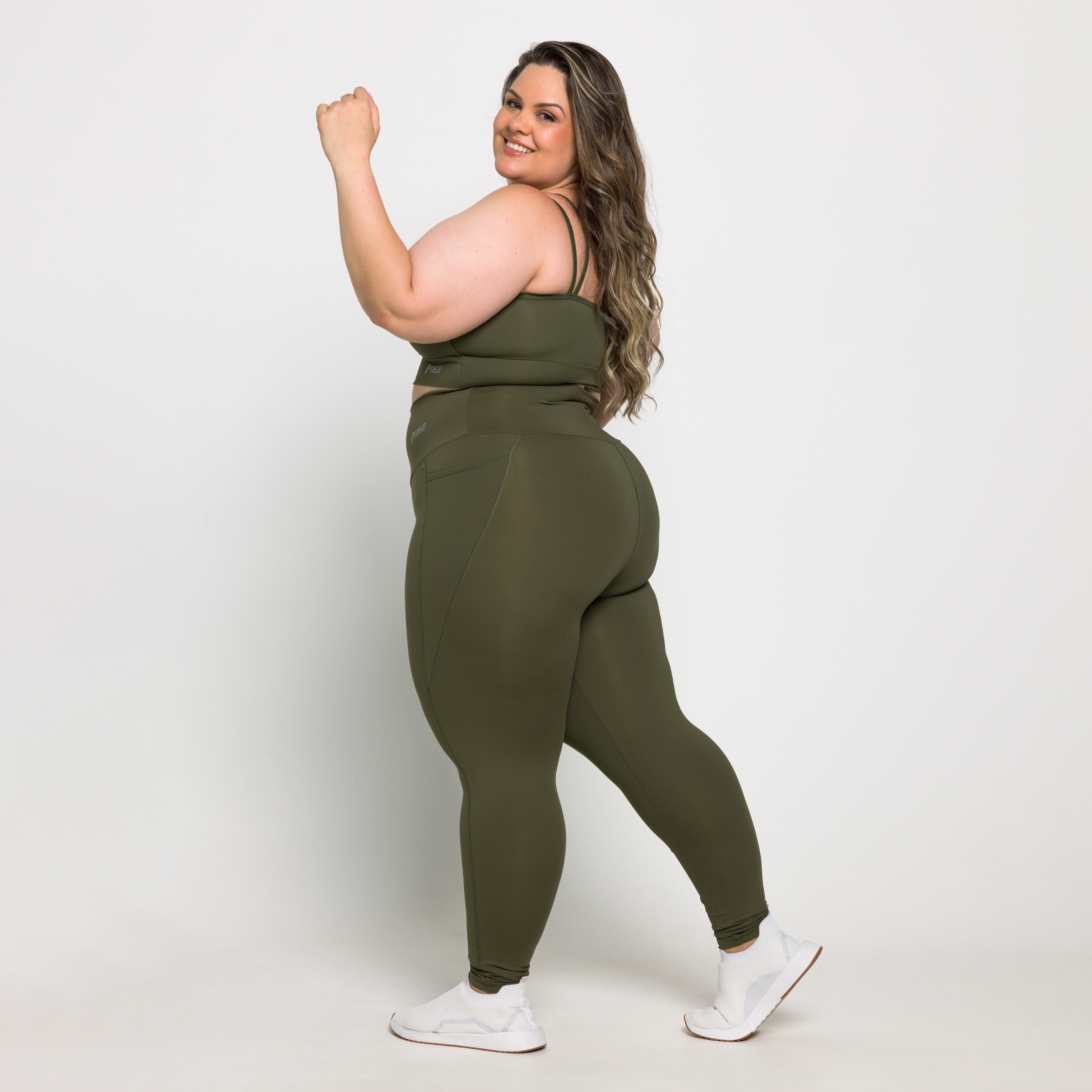 Top Caroline Plus Size em Poliamida - Físico Fitness