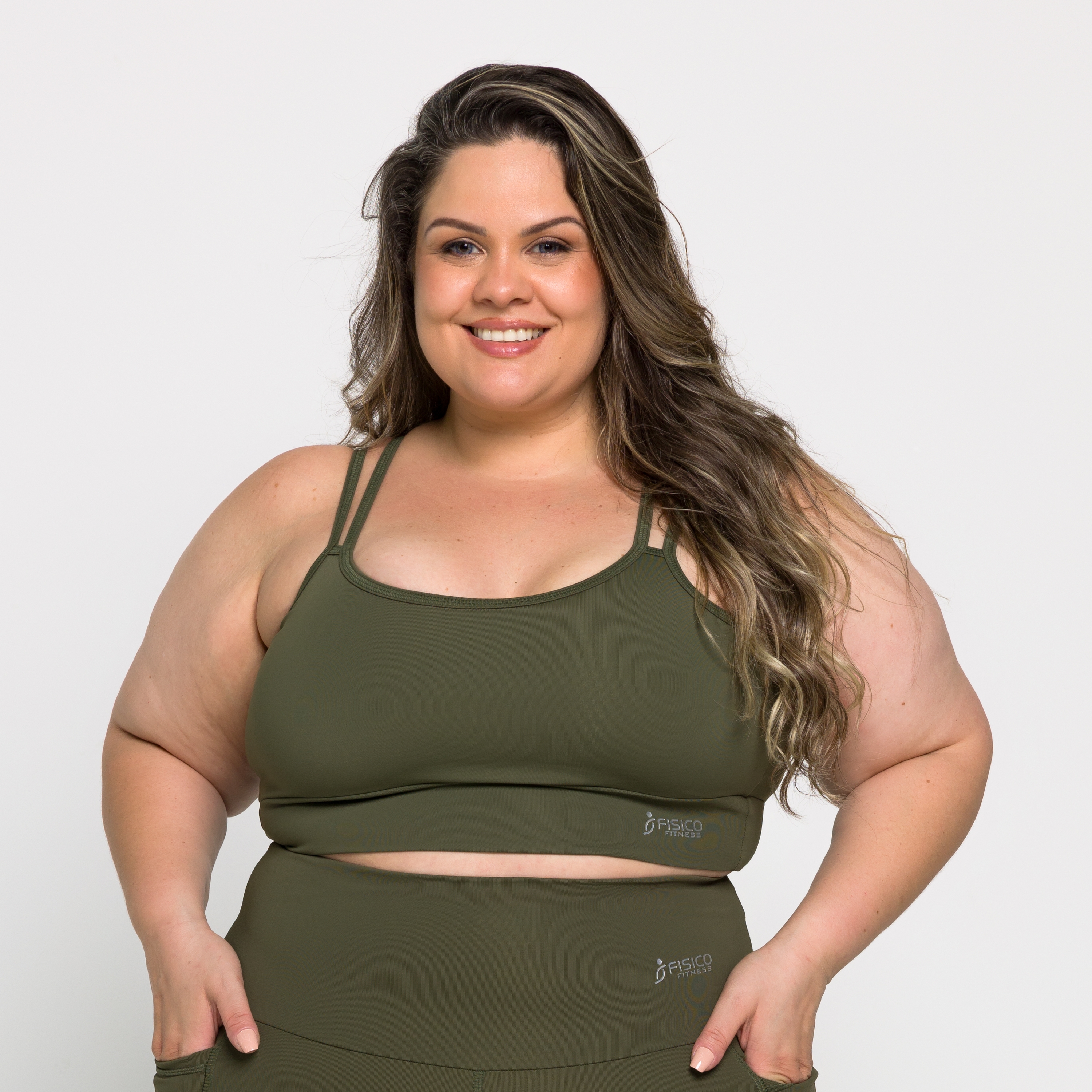 Top Caroline Plus Size em Poliamida - Físico Fitness