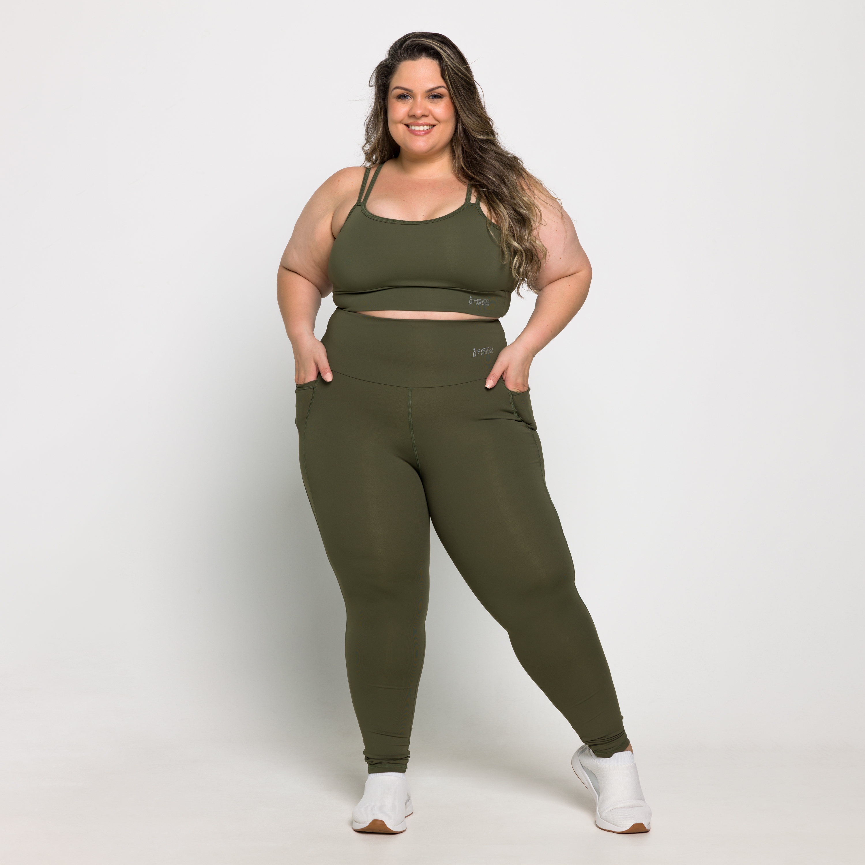 Calça Caroline Plus Size em Poliamida - Físico Fitness